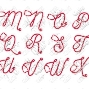 Nurse SVG Files Designs Bundle Monogram Funny Stethoscope Alphabet for ...