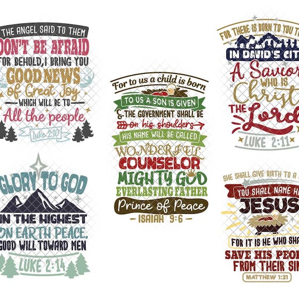 Christmas Verse Clipart - Etsy