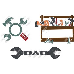 Dad Tool SVG Monogram Split Letter Toolbox Fathers Day Svg Dxf Eps Jpeg ...