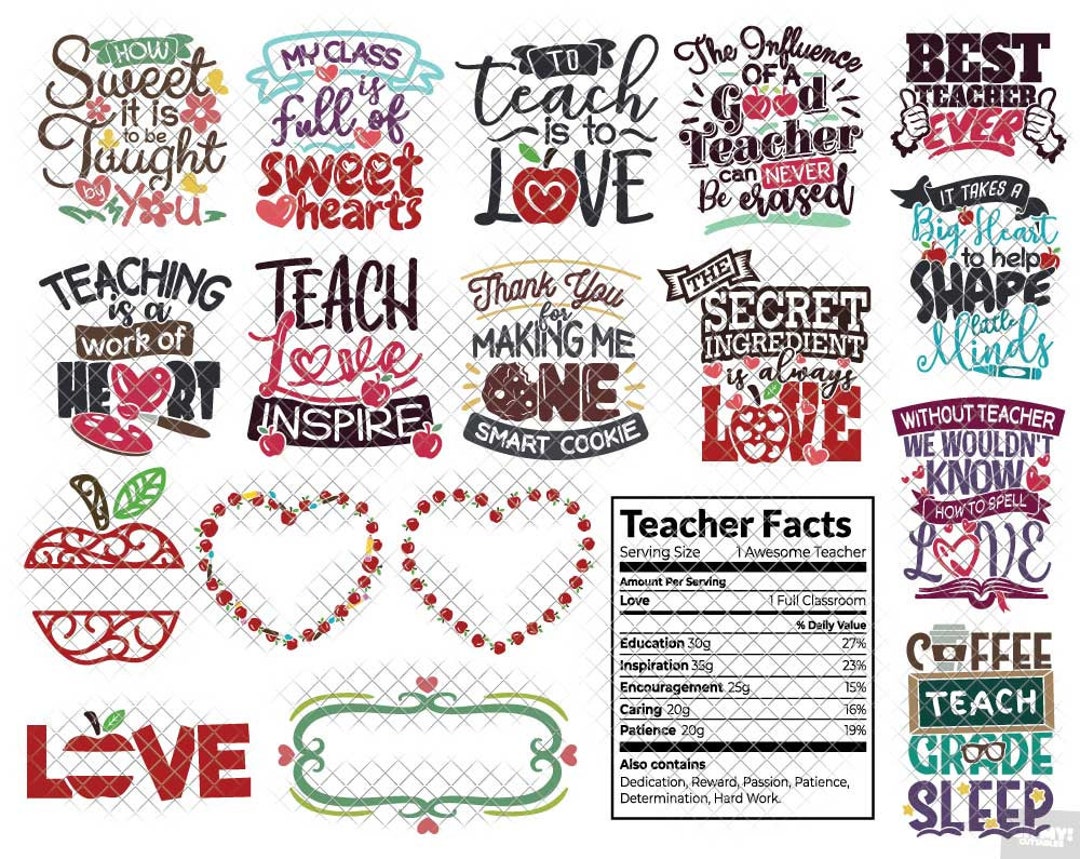 Teacher Valentine SVG Shirts Appreciation Love Svg Dxf Eps Jpeg Png ...