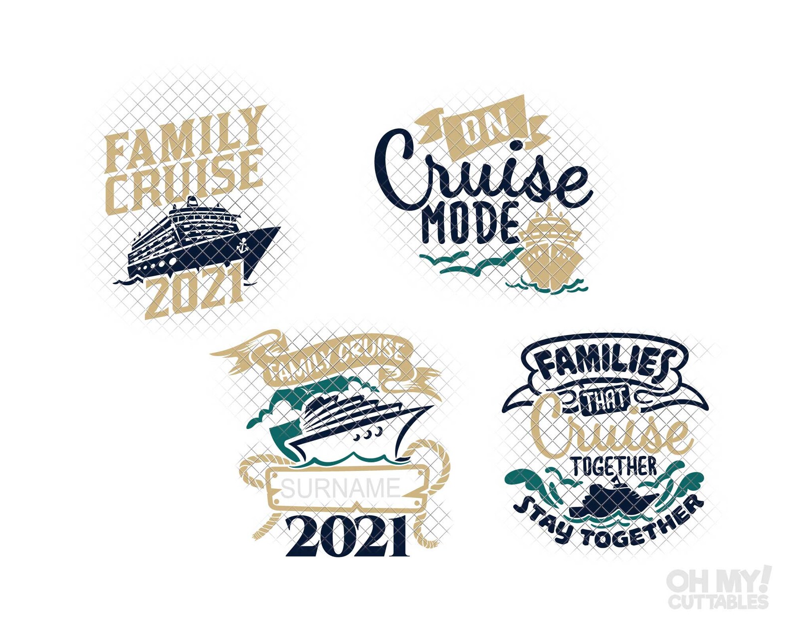 Family Cruise SVG Oh Ship Family Trip Personalized Surname Svg | Etsy