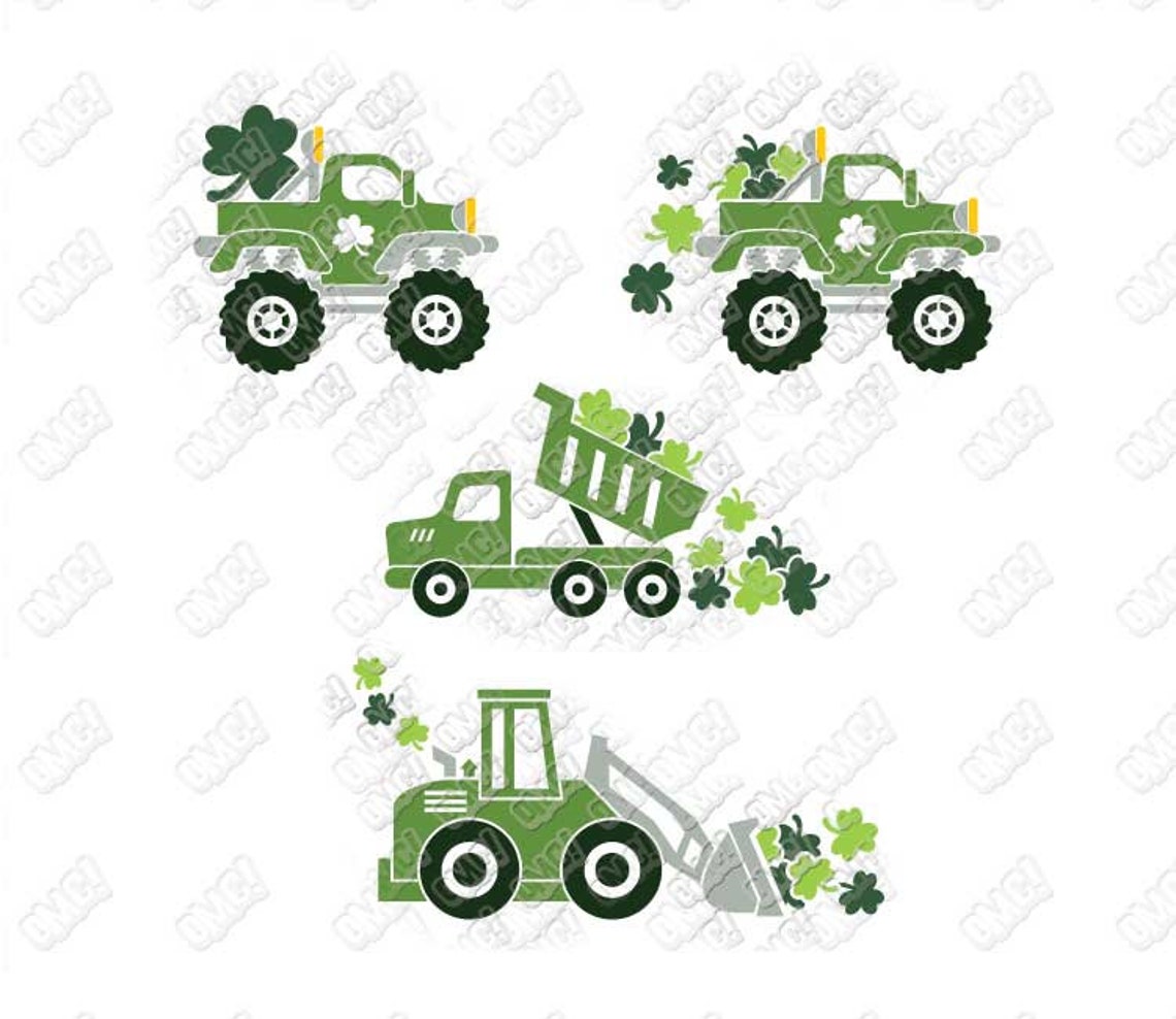 St Patricks Day Truck SVG Shamrock Svg Dxf Eps Jpeg Png Format - Etsy