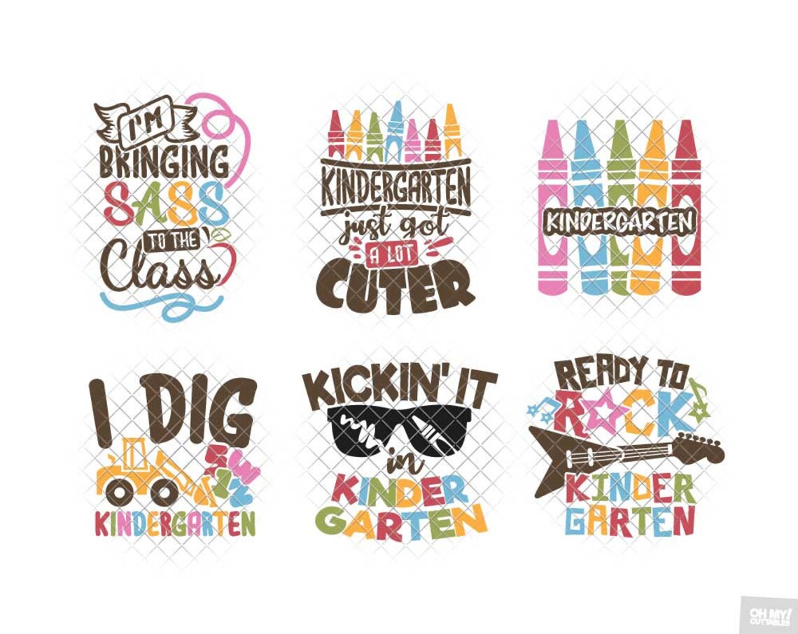 Kindergarten SVG Bundle Svg Dxf Eps Jpeg Png Format Layered - Etsy