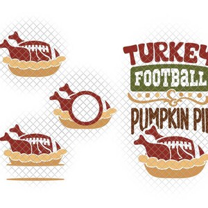 Football Turkey SVG Pumpkin Pie Thanksgiving Monogram Fall Soccer Laces ...