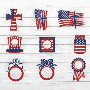 American Flag SVG Bundle Patriotic 4th Fourth of July Svg Dxf Eps Jpeg ...