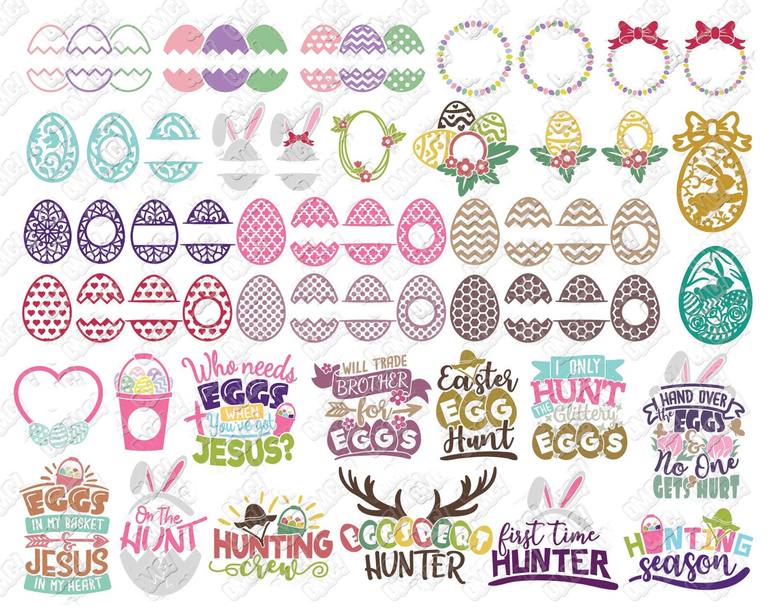 Easter Egg SVG Monogram Quotes Svg Dxf Eps Jpeg Png Format - Etsy