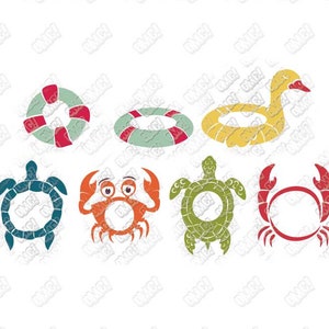 Beach SVG Bundle Summer Monogram Frame Svg Dxf Eps Jpeg Png Format ...