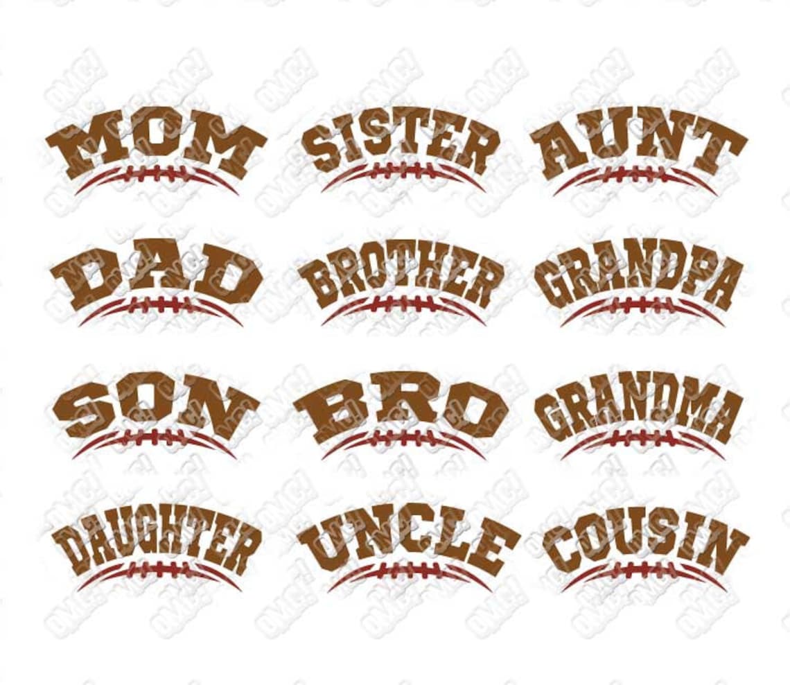Football Family SVG Shirt Design Mom Dad Brother Sister Aunt - Etsy