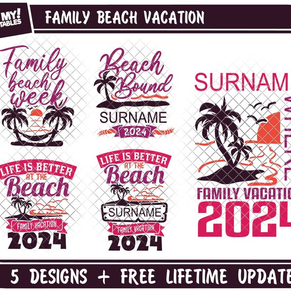Family Beach Vacation Svg - Etsy