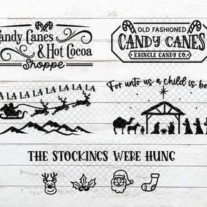 Farmhouse Christmas SVG Rustic Sign Decor Cut Files Svg Dxf Png Eps ...