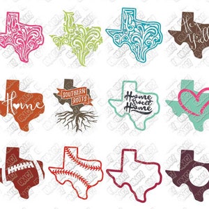 Texas SVG Bundle USA State Map Southern Svg Dxf Eps Jpeg Png Format ...
