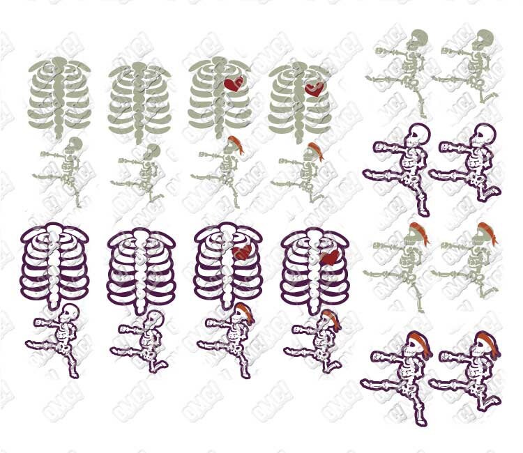 Skull Skeleton SVG Bundle Monogram Bone Sugar Skull X-ray | Etsy