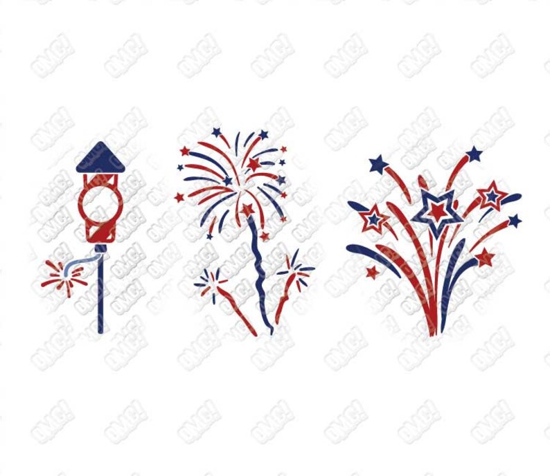 Fireworks SVG Firecracker Monogram Frame Svg Dxf Eps Jpeg Png - Etsy
