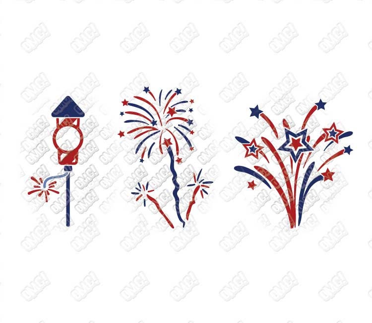 Fireworks SVG Firecracker Monogram Frame Svg Dxf Eps Jpeg Png - Etsy