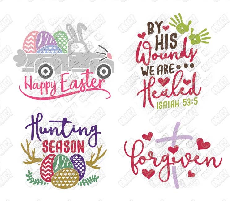 Easter Bunny SVG Bundle 2 Egg Bunny Wagon Truck Svg Dxf Eps | Etsy