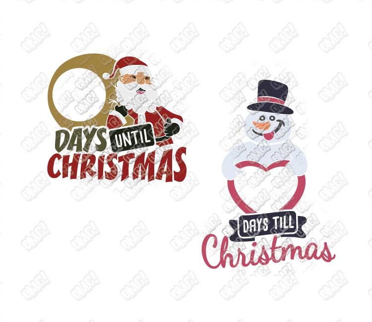Christmas Countdown SVG Bundle Santa Hand Elf svg dxf eps jpeg | Etsy
