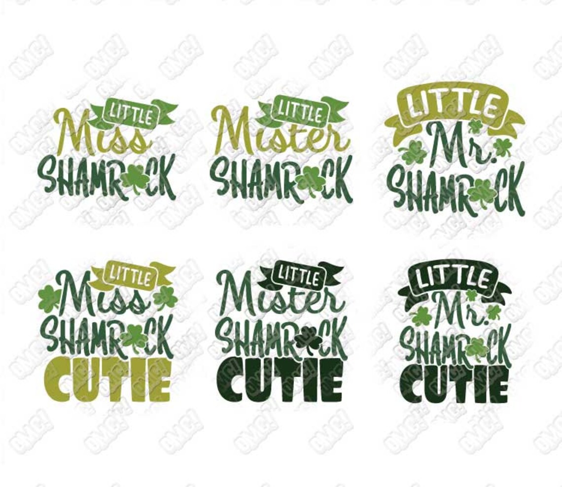 Shamrock SVG Clover Quotes St Patricks Day Sayings Svg Dxf Eps - Etsy