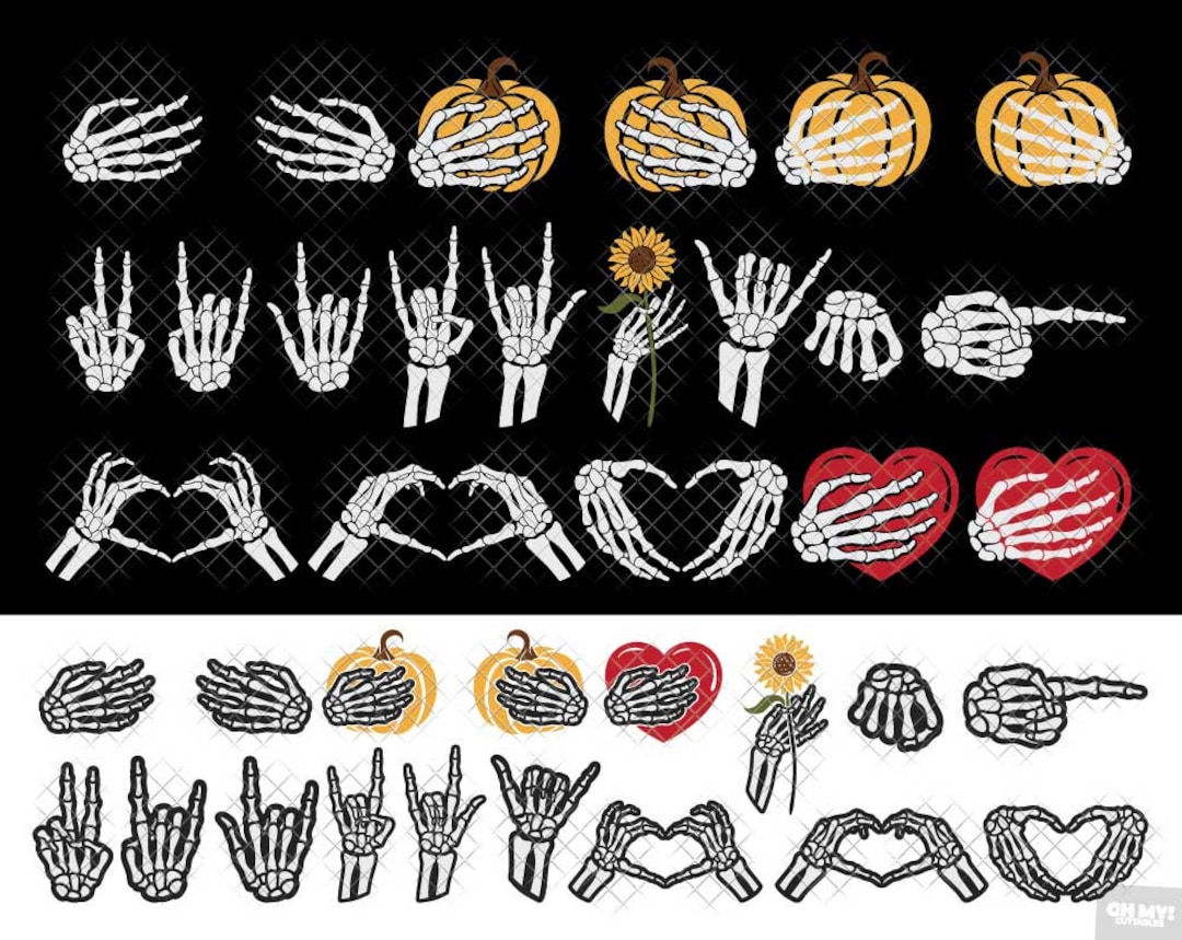 Skeleton Hand SVG Bundle Halloween Svg Dxf Eps Png Format Layered ...