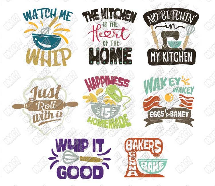 Kitchen SVG Bundle Monogram Cooking Baking Chef Sign Svg Dxf | Etsy