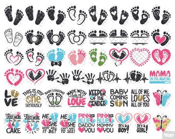 Baby Feet Svg, Cut Files, PNG, EPS, DXF Cutting File Cameo Cricut ...