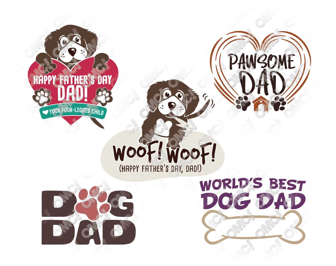 Dog Dad SVG Bundle Dxf Eps Jpeg Png Format Layered Cutting - Etsy