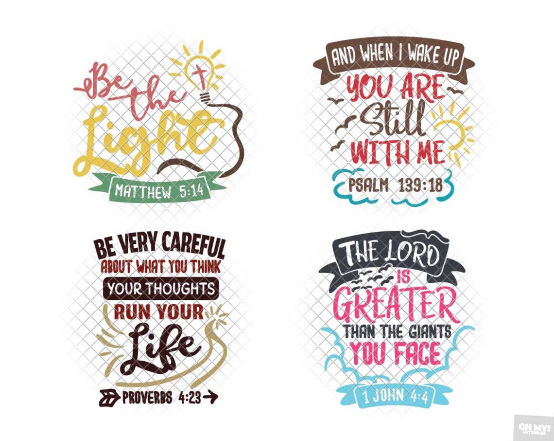 Bible Scripture SVG Christian Inspirational Quotes Sayings Svg - Etsy