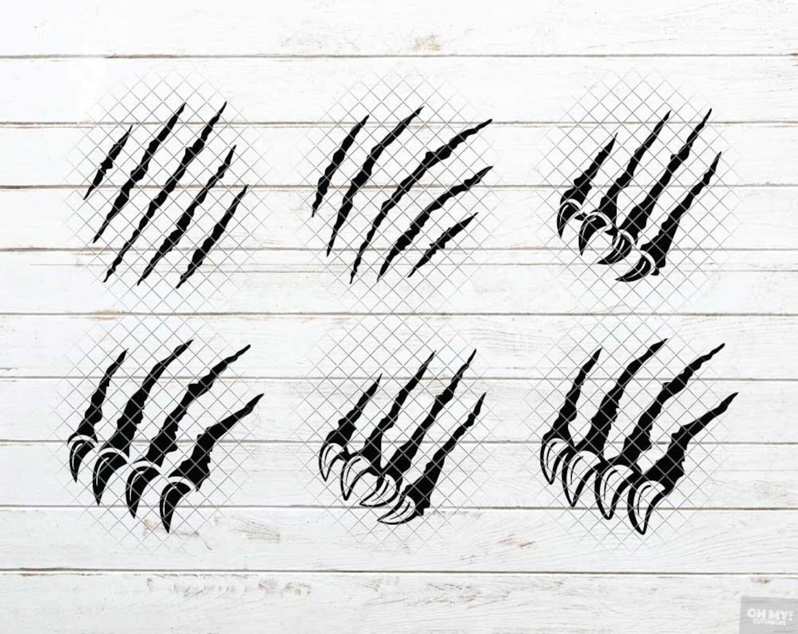 Bear Paw SVG Claw Scratch Sublimation Download Svg Dxf Eps Jpeg Png ...