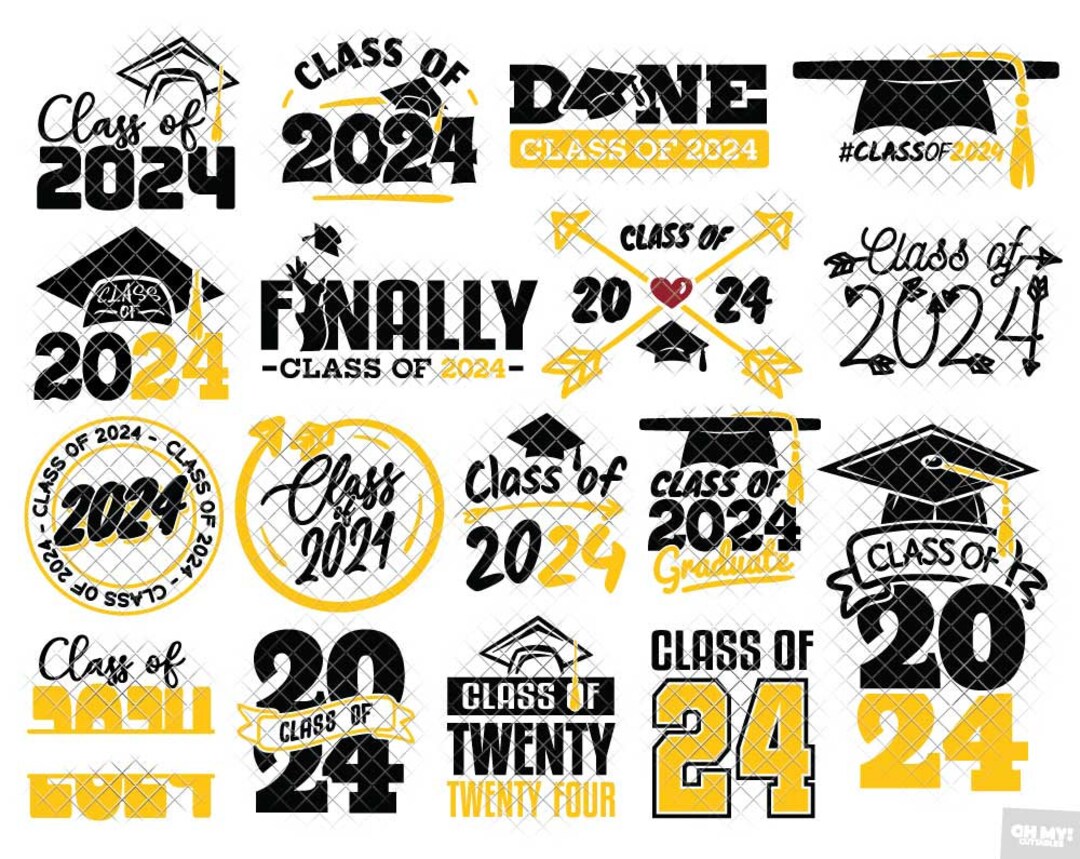 Class of 2024 SVG & Sublimation Bundle Including Dxf, Png, Eps File ...