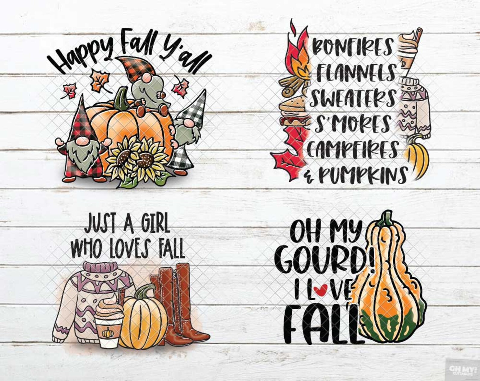 Fall Sublimation Designs Bundle PNG Transparent Thanksgiving - Etsy