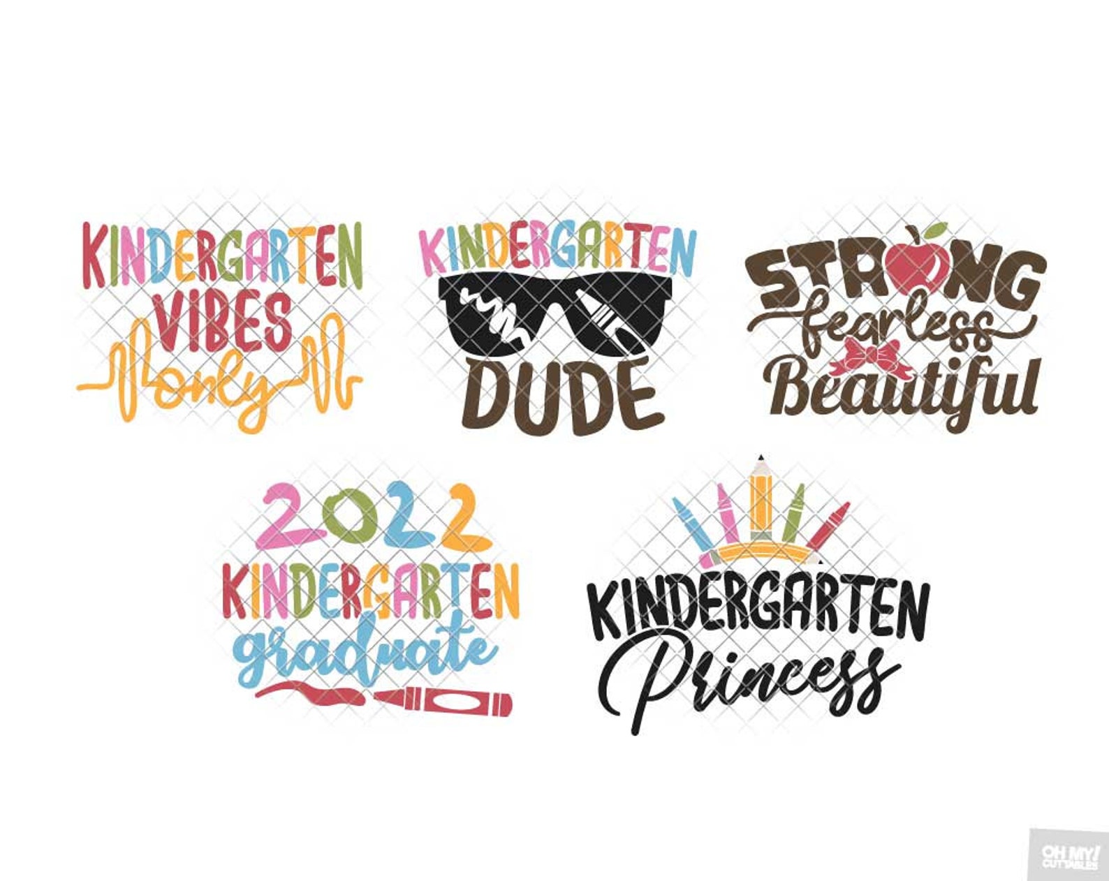 Kindergarten SVG Bundle Svg Dxf Eps Jpeg Png Format Layered - Etsy
