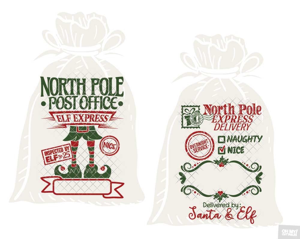 Santa Sack SVG File Bundle Vol. 2 DIY Distressed Pattern Ideas - Etsy