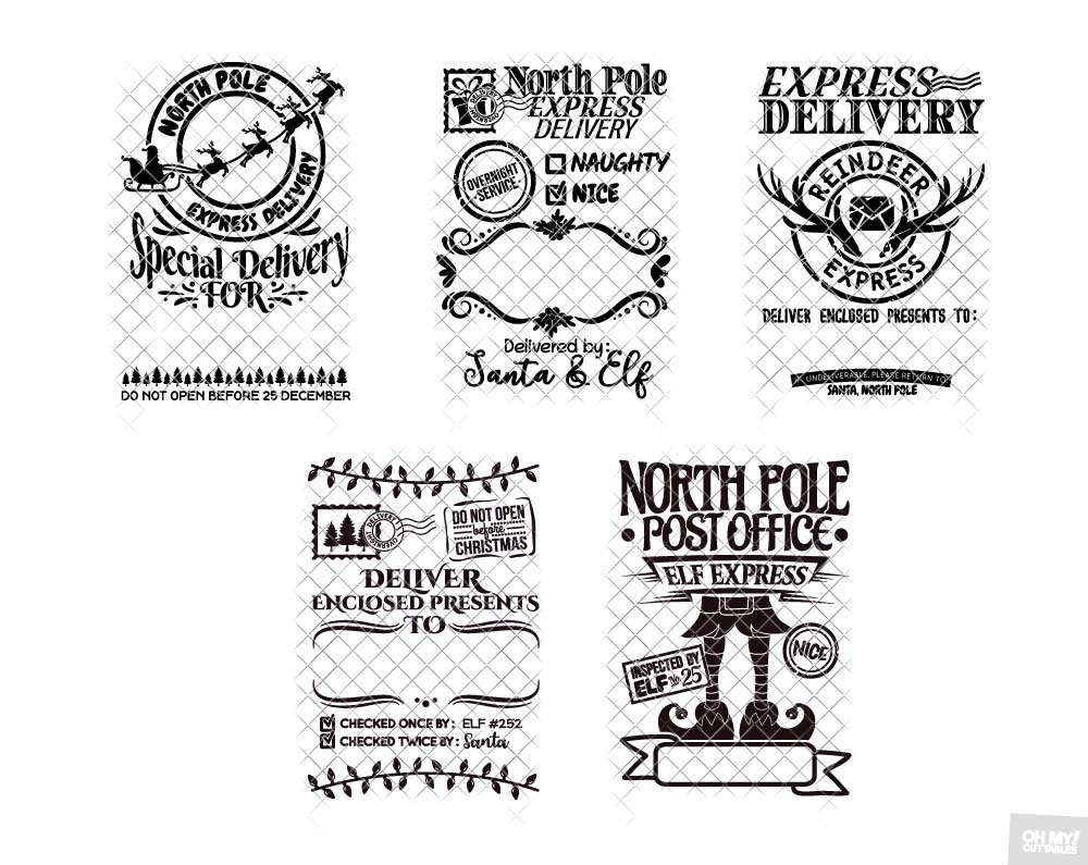 Santa Sack SVG File Bundle Vol. 2 DIY Distressed Pattern Ideas Svg Dxf ...