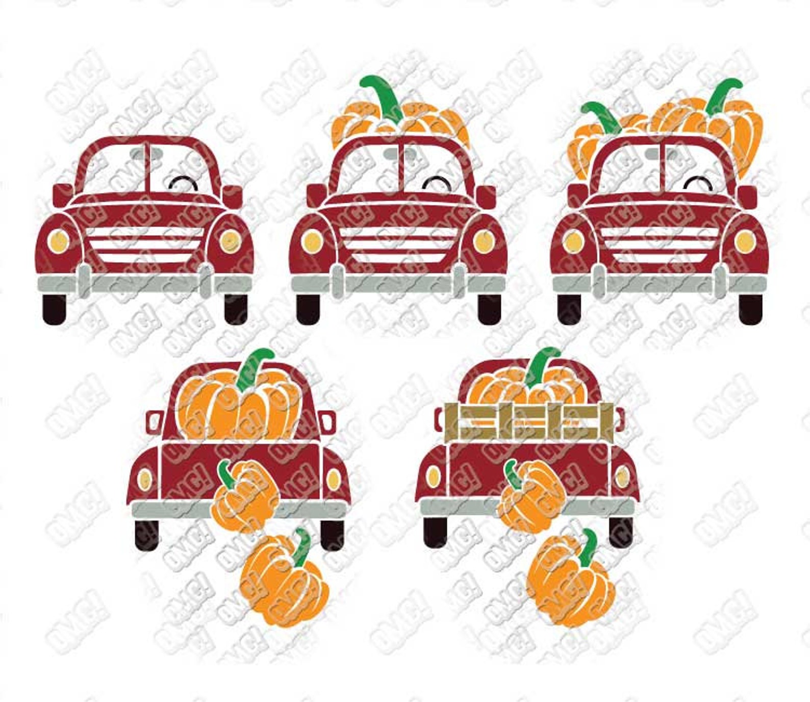 Pumpkin Truck SVG Fall Thanksgiving Harvest Vintage Svg Dxf | Etsy