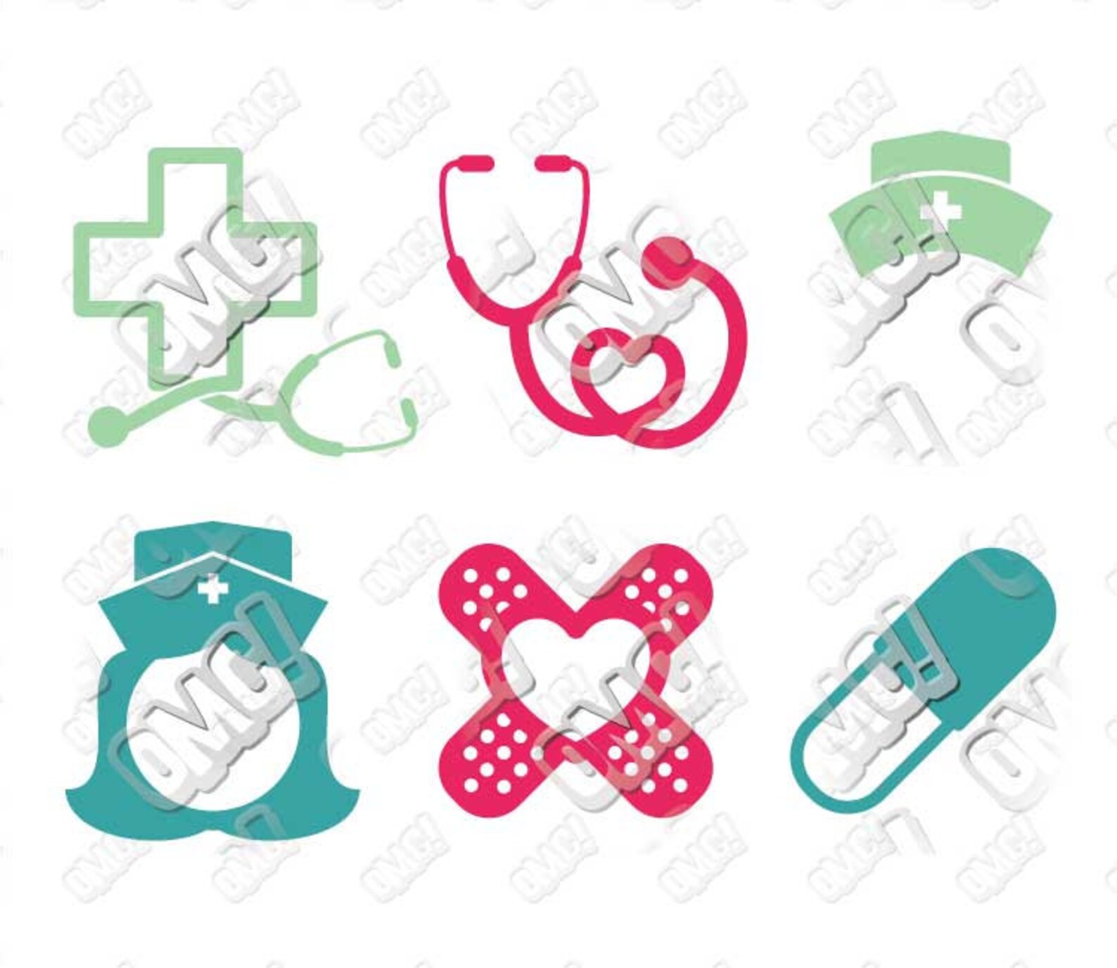 Nurse SVG Bundle Registered Nurses Svg Dxf Eps Jpeg Png Format | Etsy