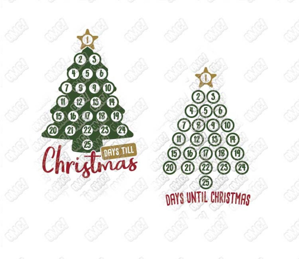 Christmas Countdown SVG Bundle Santa Hand Elf Svg Dxf Eps Jpeg - Etsy