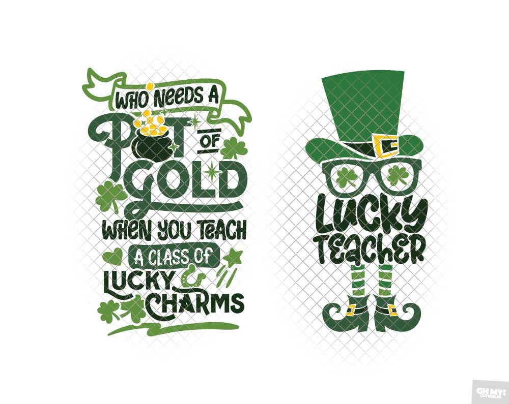 Teacher St Patricks Day Shirt SVG Funny Designs Svg Dxf Eps - Etsy
