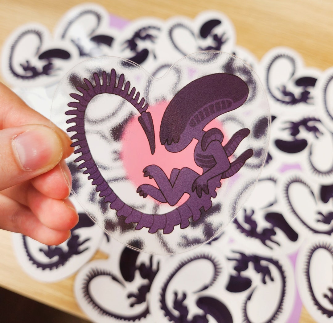 Xeno-love Xenomorph Heart Clear Stickers - Etsy UK