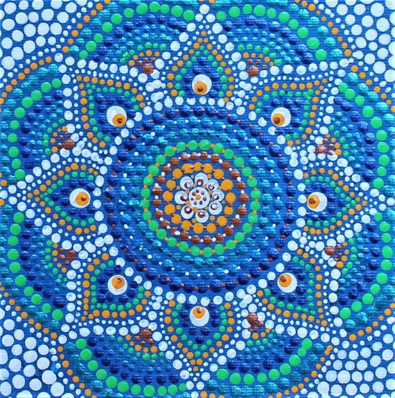 Dot painting original acrylic Everything fits | Etsy