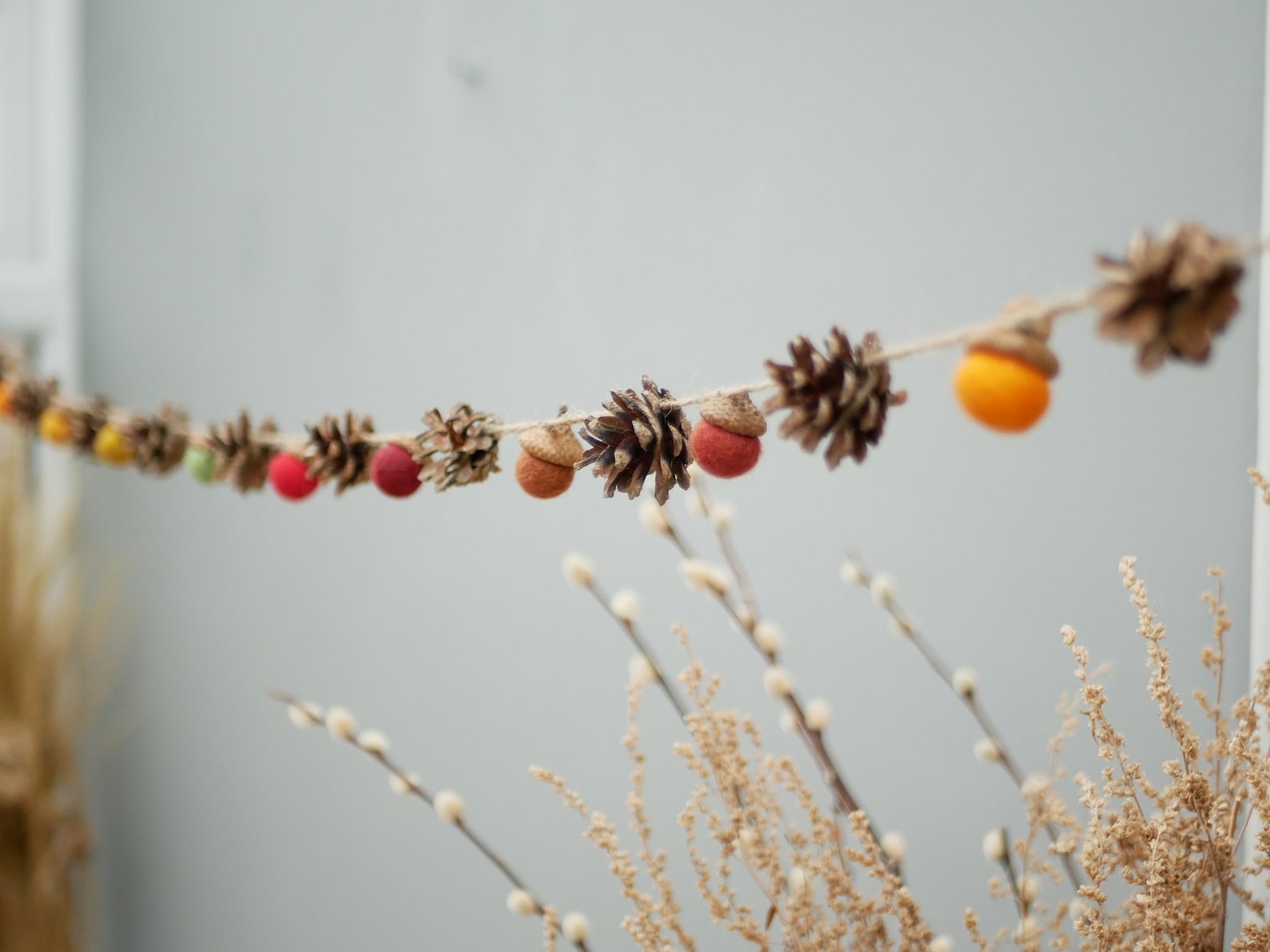 Pine Cone Garland Acorn Garland Autumn Garland Christmas Garland ...