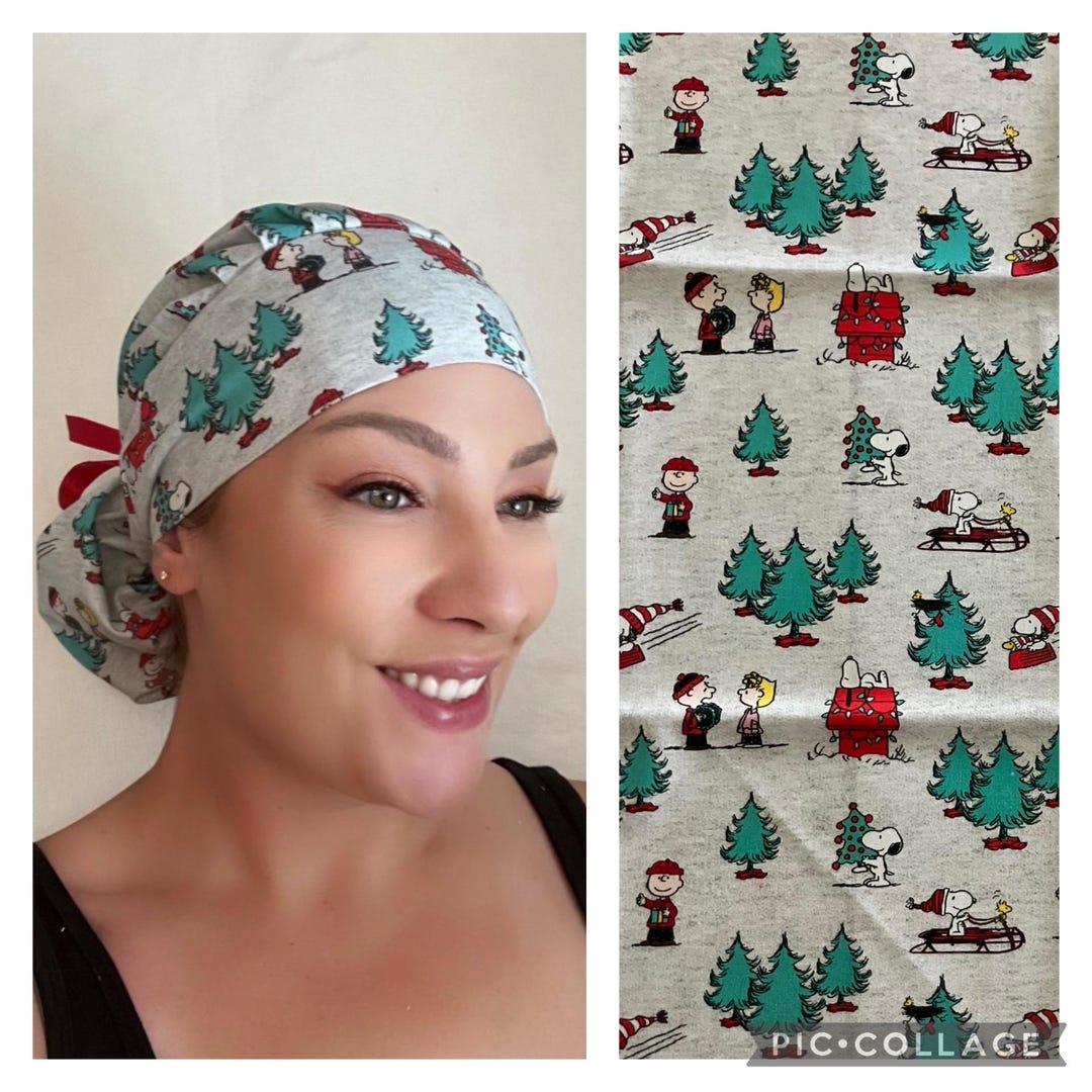 Peanuts Ponytail Surgical Cap, Snoopy Scrub Hat - Etsy