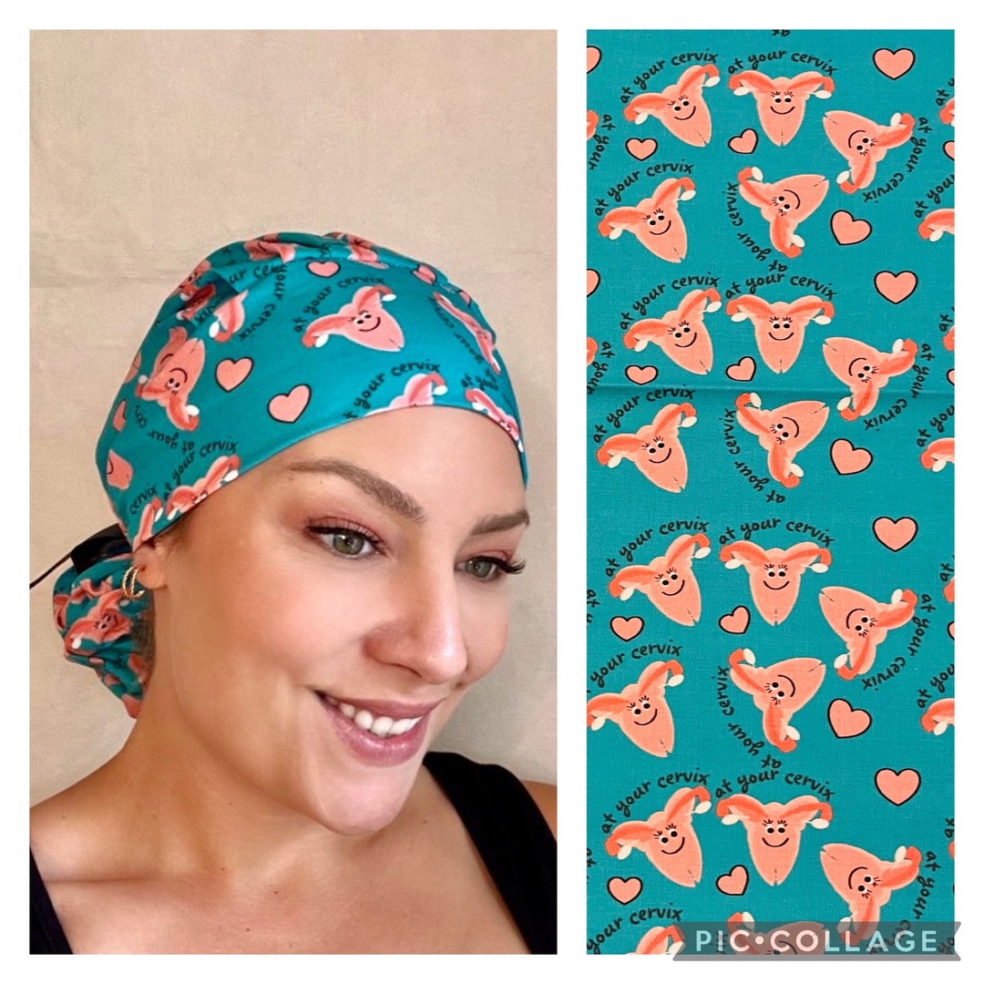 At Your Cervix Ponytail Scrub Hat - Etsy