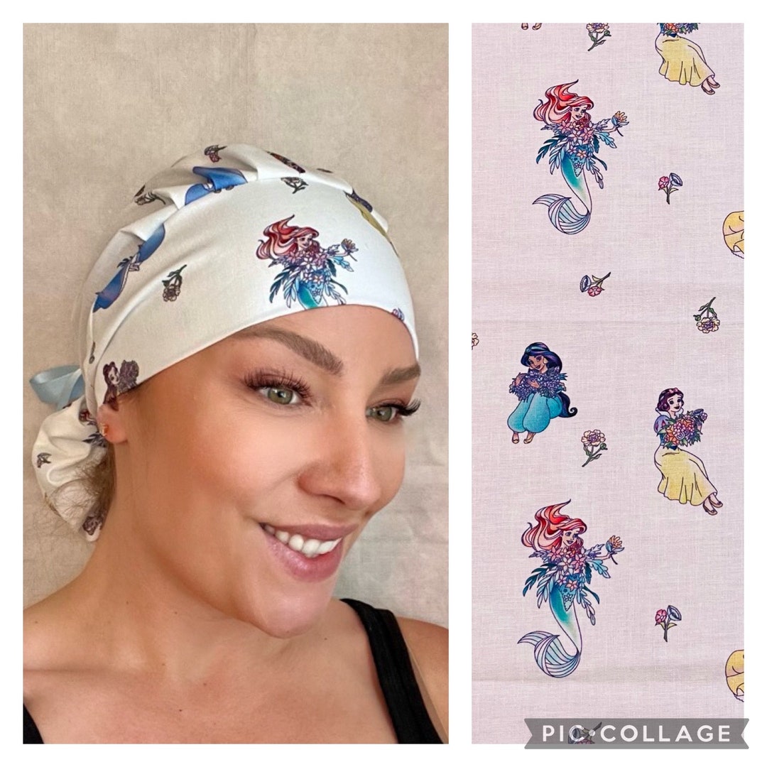 Disney Princess Ponytail Surgical Cap, Princess Scrub Hat - Etsy