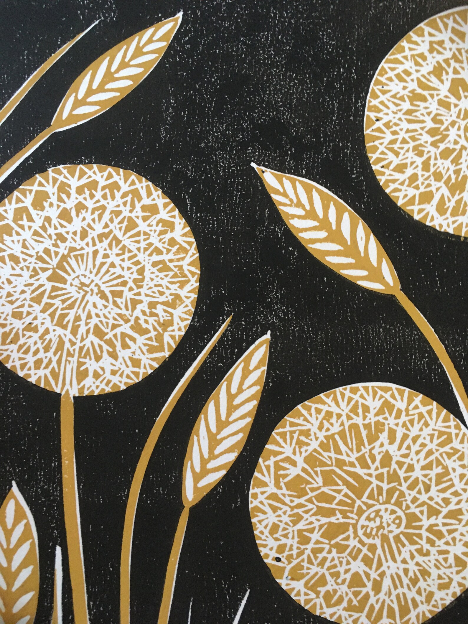 Wild flower Lino Prints block print set 8x10 art | Etsy