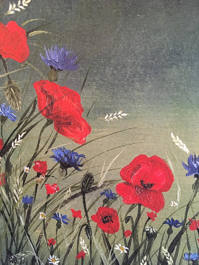 Poppy Artwork Poppy Art Print Flower Art Poppies Wall Art - Etsy