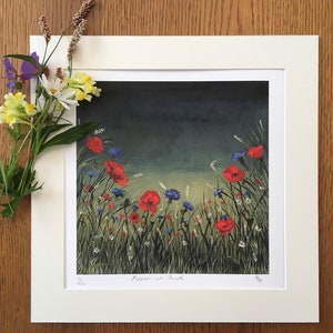Poppy Artwork, Poppy Art Print, Flower Art, Poppies Wall Art, Giclee ...
