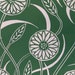 Green Daisies Patterned Lino Print, Floral Handmade Print, Daisy Block ...