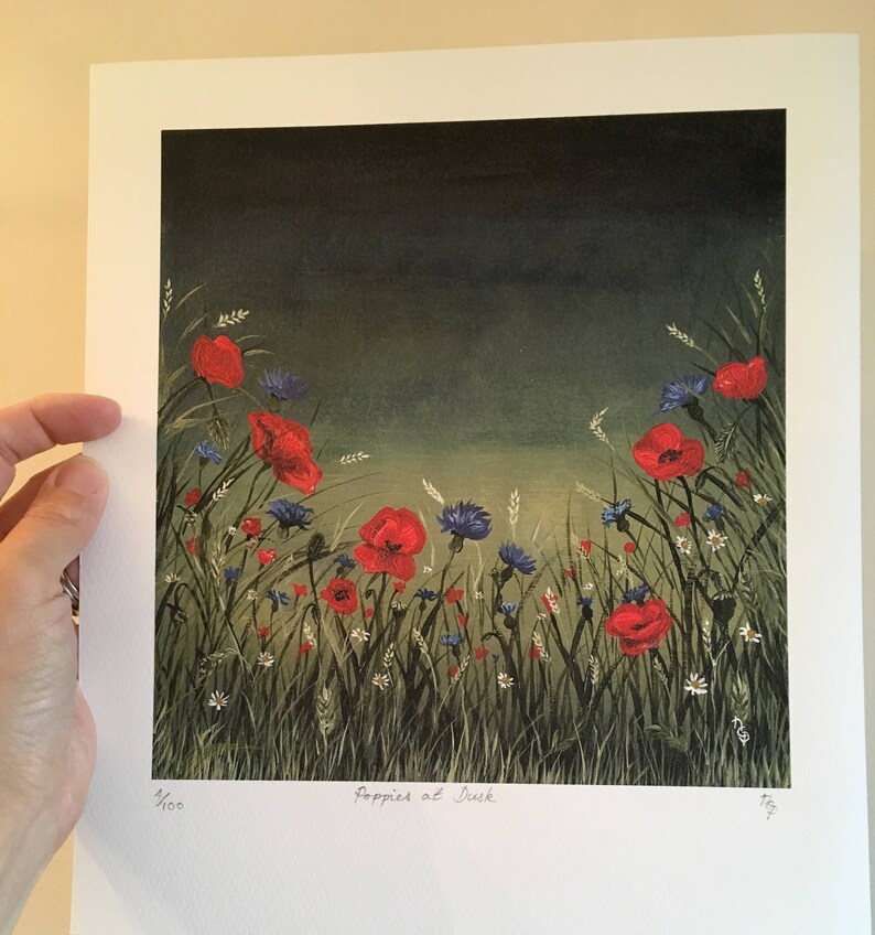 Poppy Artwork Poppy Art Print Flower Art Poppies Wall Art - Etsy