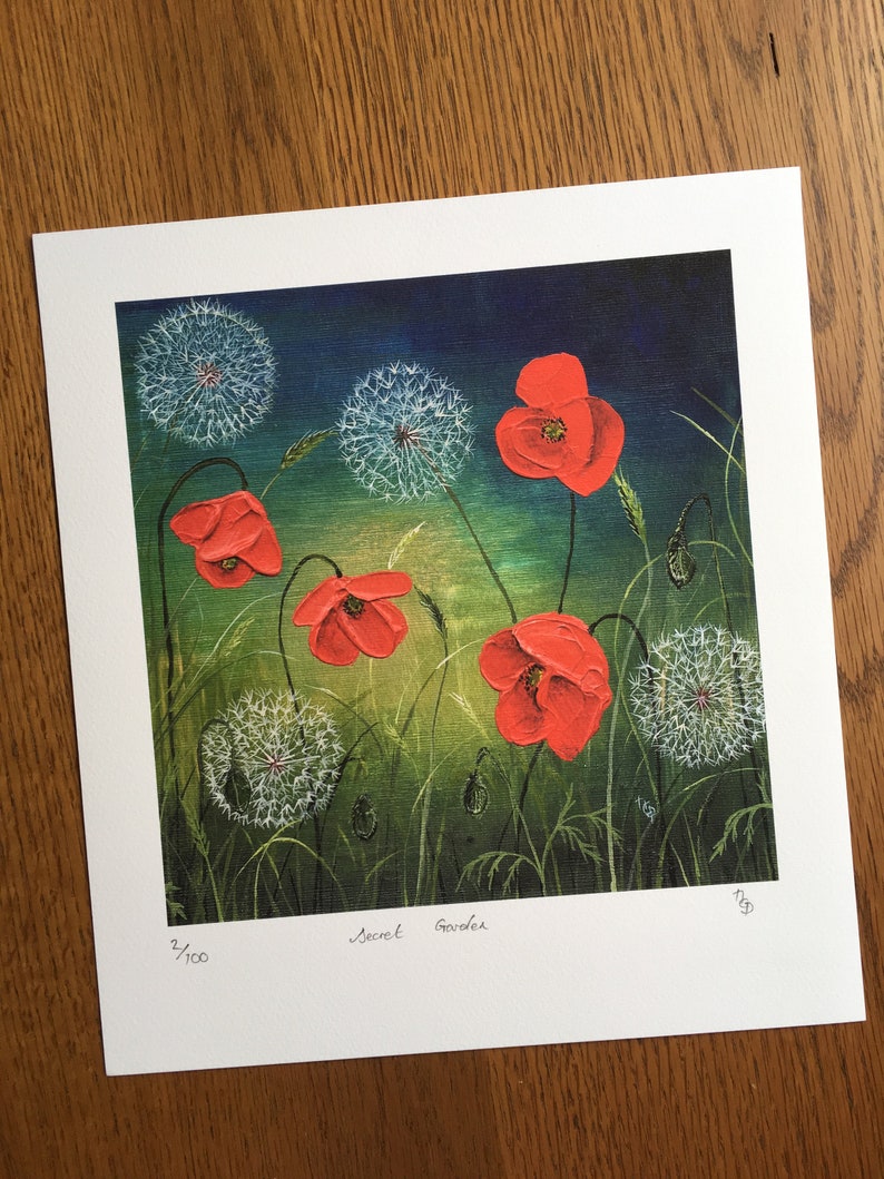 Poppy Artwork Poppy Art Print Flower Art Poppies Wall Art | Etsy