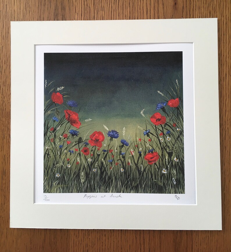 Poppy Artwork Poppy Art Print Flower Art Poppies Wall Art - Etsy