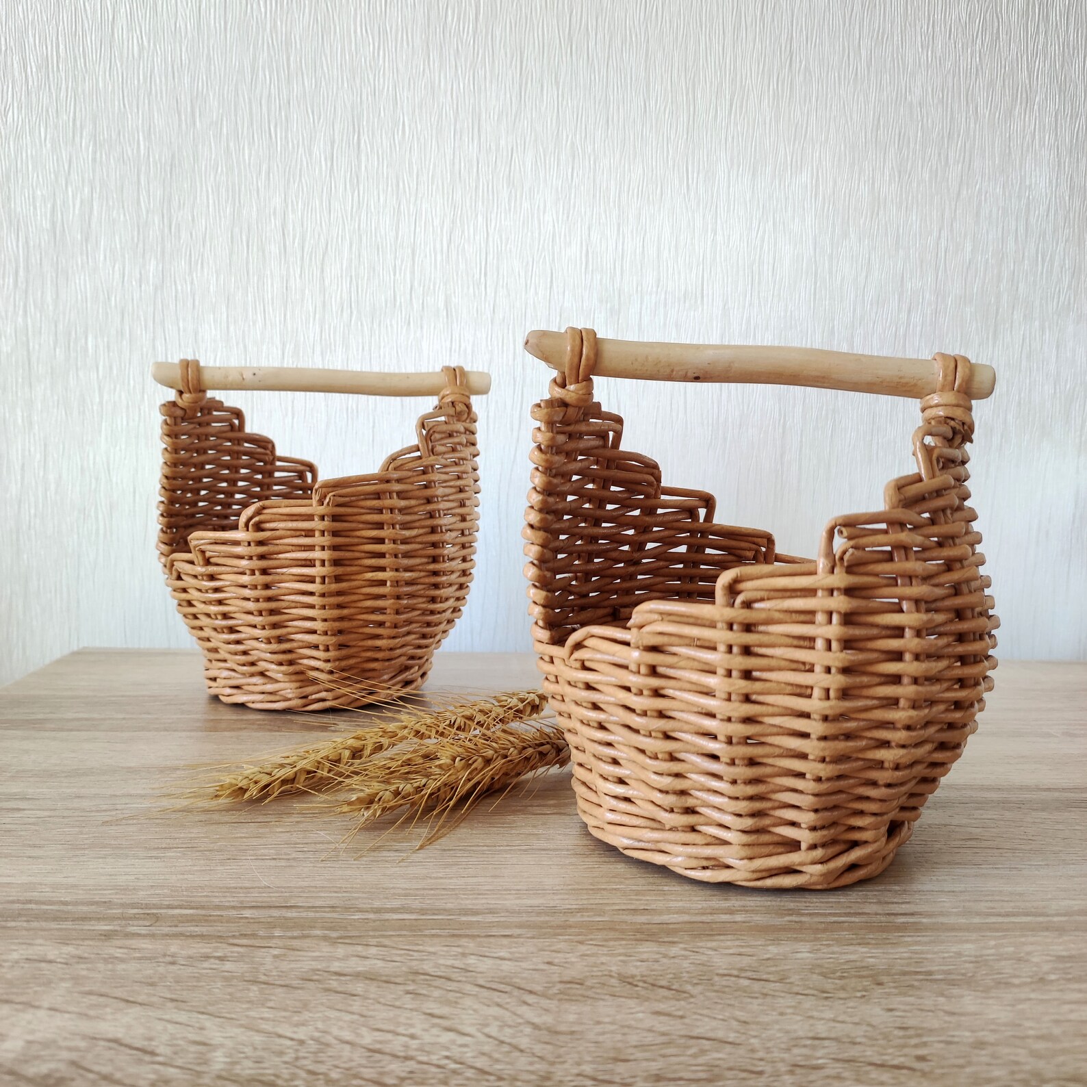 Wicker Egg Basket Easter Table Decor Small Easter Interior - Etsy